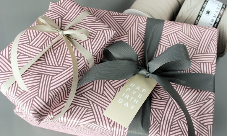 MATTE PINK WICKER Wrapping Paper - Finmark Wholesale