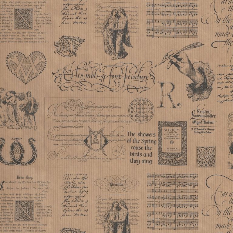 RIBBED POEM Wrapping Paper - Finmark Wholesale